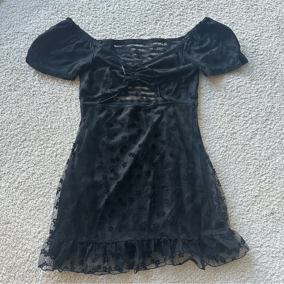 Dolls Kill | Dresses | Dolls Kill Black Lace Detail Mini Dress ...